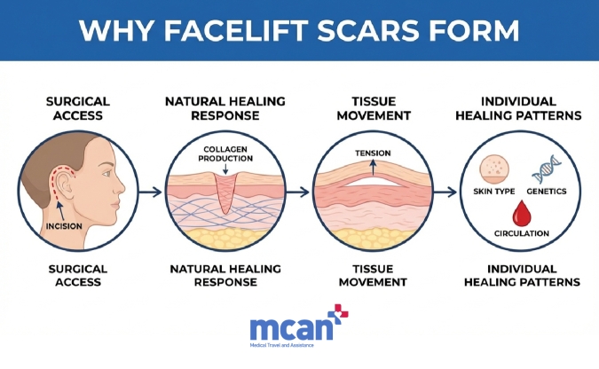 Facelift Scars: Placement, Healing, and Long-Term Appearance | MCAN ...